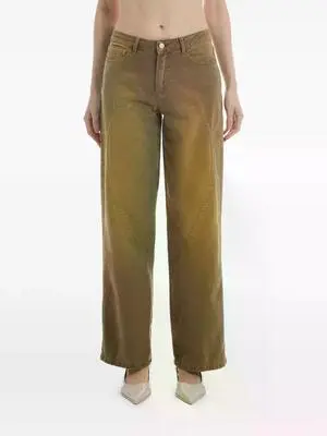 CARNE BOLLENTE Heart-motif Topstitched Jeans - Brown