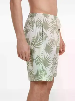 LANEUS Palm-leaf Print Shorts