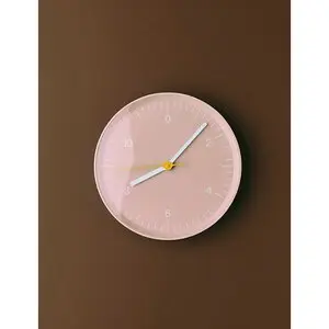HAY Jasper Morrison Aluminium Wall Clock 26cm - Pink