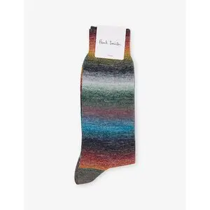 Paul Smith Signature Stripe Cotton-blend Crew Socks - Multicolour