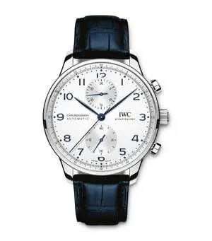 IWC SCHAFFHAUSEN Stainless Steel Portugieser Chronograph Automatic Watch - Silver