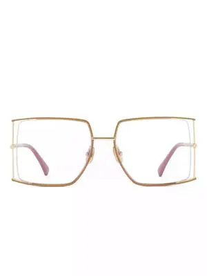 Max Mara Square Frame Glasses - Gold