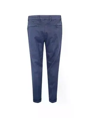 MICHAEL COAL Linen Frederick Trousers - Blue
