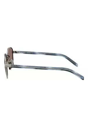 Prada Geometric-frame Sunglasses - Silver