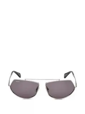 Max Mara Geometric Brow-bar Sunglasses - Silver
