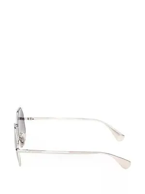 Max Mara Geometric-frame Sunglasses - Silver