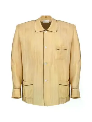 Saint Laurent Striped Pajama Shirt - Neutrals