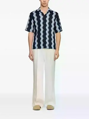 Sandro Printed Linen Shirt