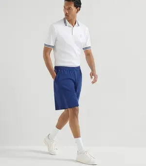 Brunello Cucinelli Cotton Crest Shorts