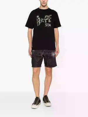 A BATHING APE Camouflage Logo T-shirt