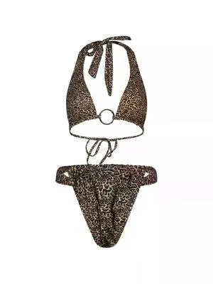 PARAMIDONNA Mirla Leopard Print Two-piece Swimsuit