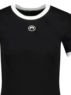 MARINE SERRE Embroidered Moon Logo T-shirt - Black