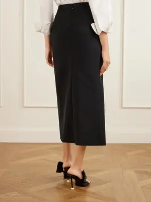 Givenchy Wool And Mohair-blend Maxi Wrap Skirt