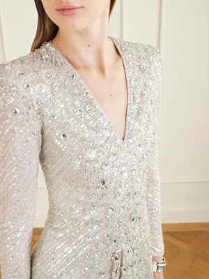 Jenny Packham Eve' Sequined Tulle Gown