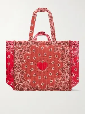 CALL IT BY YOUR NAME Maxi Cabas Coeur Quilted Printed Tote