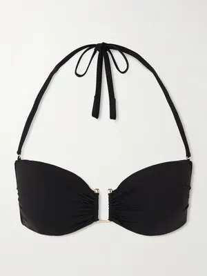 Max Mara Max Mara Amelia Bandeau Bikini Top With Metal Detail Black