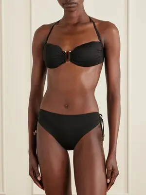Max Mara Amelia Bandeau Bikini Top With Metal Detail - Black
