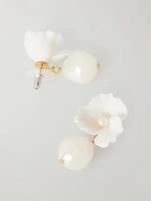 JENNIFER BEHR Clarabel Gold-tone Pearl Drop Earrings - Neutrals