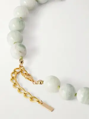 JENNIFER BEHR Louisa Gold-plated Jade Necklace - Green