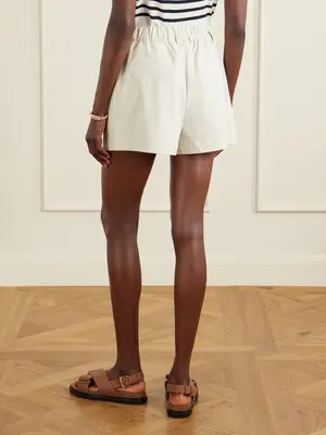 Varley Tansy Pleated Woven Shorts - Neutrals