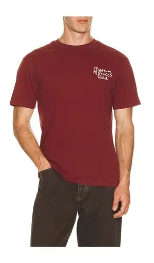 MUSEUM OF PEACE & QUIET Scribble T-shirt - Burgandy