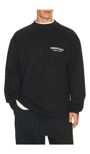 Fear Of God Classic Fit Long Sleeve T-shirt - Black