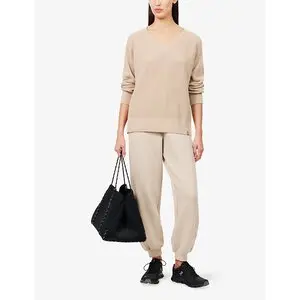NOW YOU LIVE Laughton V-neck Knitted Cotton Jumper