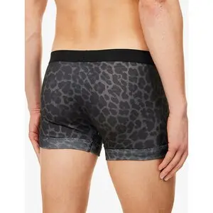 TOM FORD Cheetah-print Stretch-cotton Boxer Briefs - Ink
