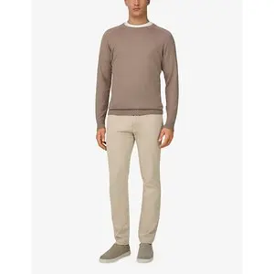 Boggi Milano Straight Leg Stretch-denim Jeans - Beige
