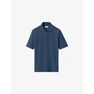 Eton Short-sleeved Cotton-piqué Polo Shirt - Mid Blue