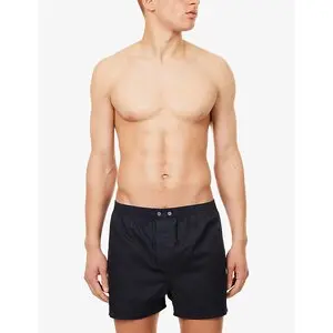 Derek Rose Classic-fit Cotton Boxer Shorts - Black