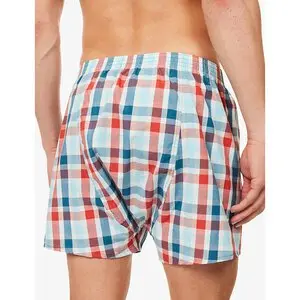 Derek Rose Classic-fit Cotton Boxer Shorts - Blue