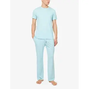 Derek Rose Basel 25 Modal-jersey Trousers - Blue