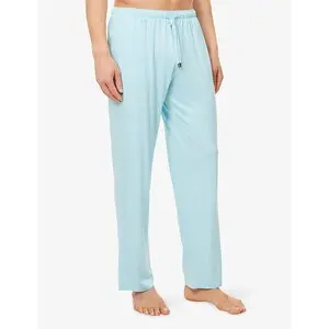 Derek Rose Basel 25 Modal-jersey Trousers - Blue