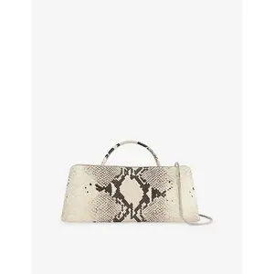 VERAFIED Embossed Leather Shoulder Bag - Phython