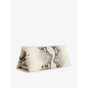 VERAFIED Embossed Leather Shoulder Bag - Phython