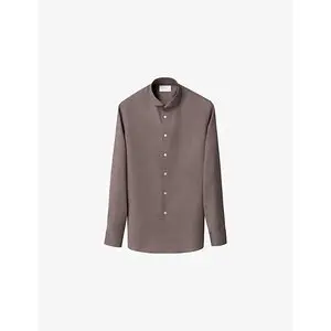 Eton Semi Solid Slim-fit Merino-wool Shirt - Red