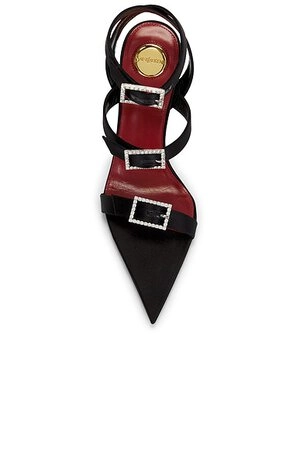Saint Laurent Bruce Embellished Silk Blend Sandals