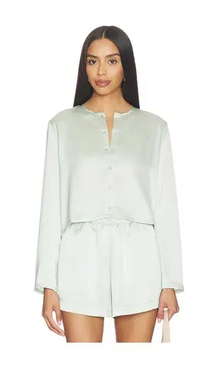 LESET Barb Crew Cardigan - Blue