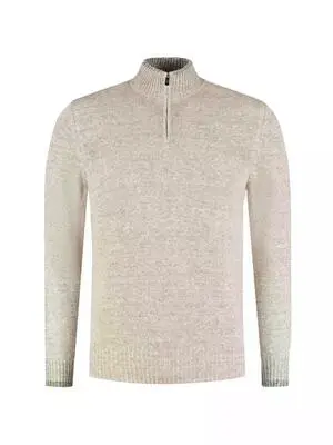 Fedeli Zip-neck Sweater - Neutrals