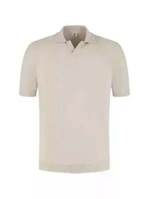 LUIGI BORRELLI Short-sleeve Collared T-shirt - Neutrals