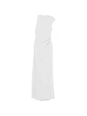 Patrizia Pepe Asymmetric Maxi Dress - Grey