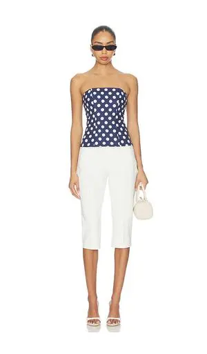 MORE TO COME Tina Corset Top - Navy