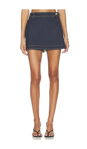 Cinq À Sept Larsa Denim Skort - Navy