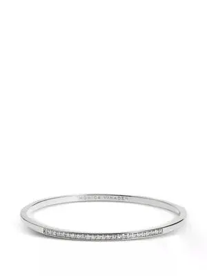 Monica Vinader Essential Diamond Bangle Bracelet - Silver