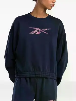 REEBOK Crew Neck Sweatshirt With Vector Logo - Blue