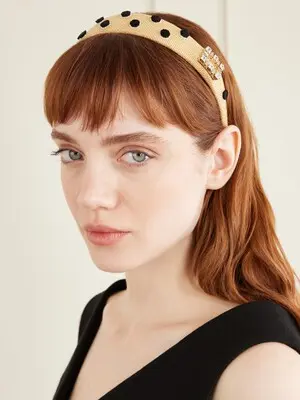 ROGER VIVIER Embellished Raffia Headband
