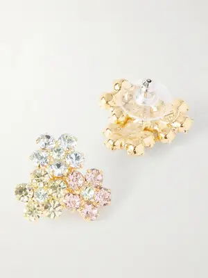 JENNIFER BEHR Violet Silver-tone Swarovski Crystal Earrings - Multi