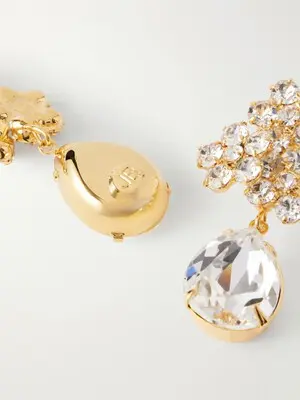 JENNIFER BEHR Lauretta Gold-tone Crystal Drop Earrings - Silver