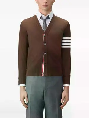 Thom Browne 4-bar V-neck Cardigan - Brown
